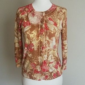 Talbots | Sweaters | Talbots Beaded Floral Cardigan | Poshmark